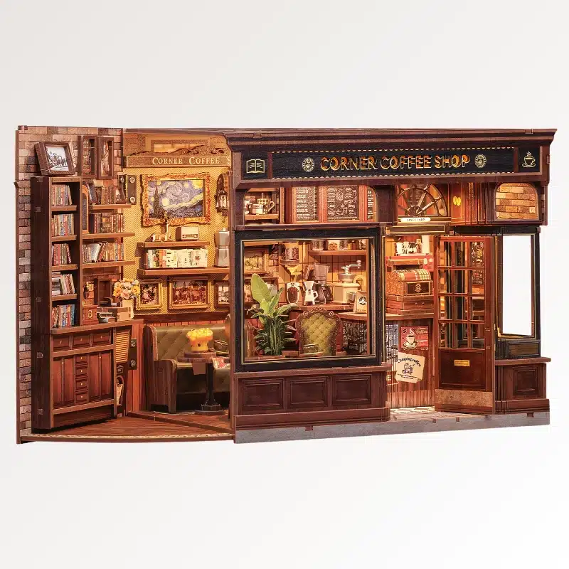 Maison Miniature Corner Coffee Shop